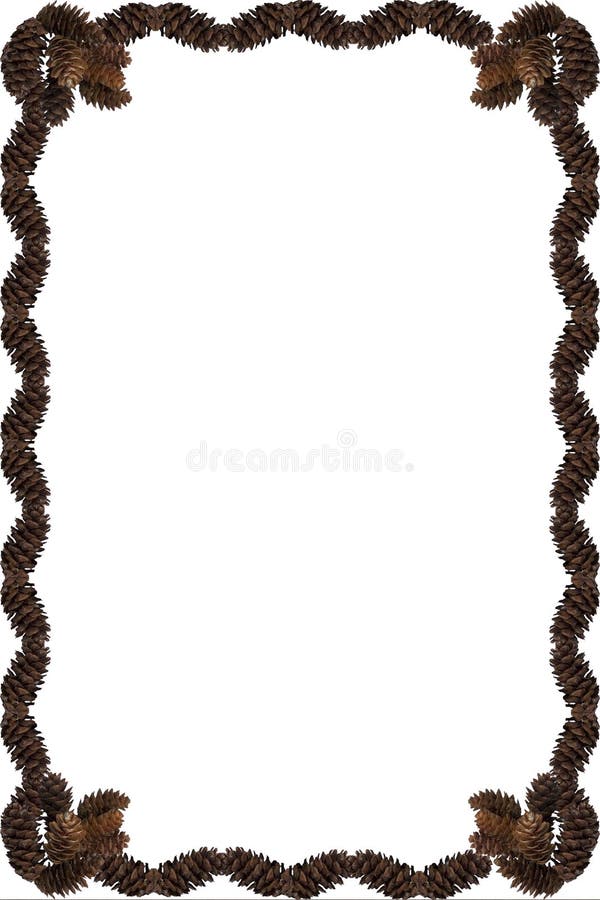 Pine cone Frame stock photo. Image of white, seasonal - 1532932