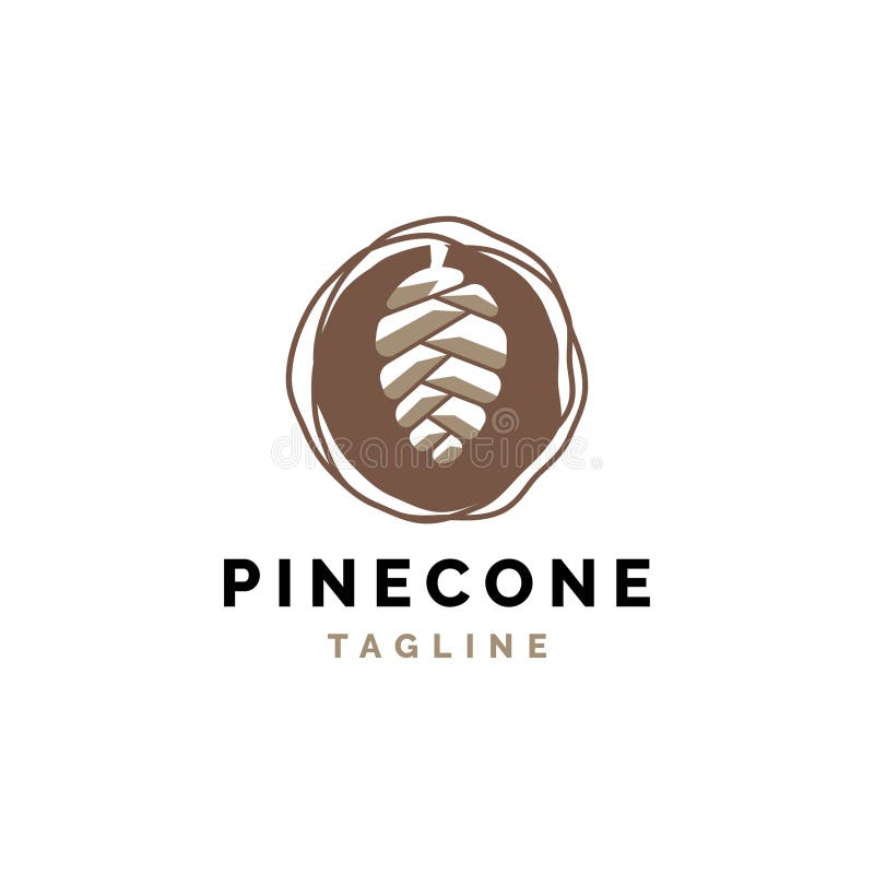 Pine cone logo design stock vector. Illustration of cedar - 269512782