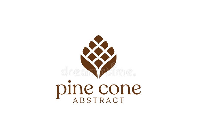 Pine Cone Logo Design. Simple Abstract Nature Vector Stock Illustration ...