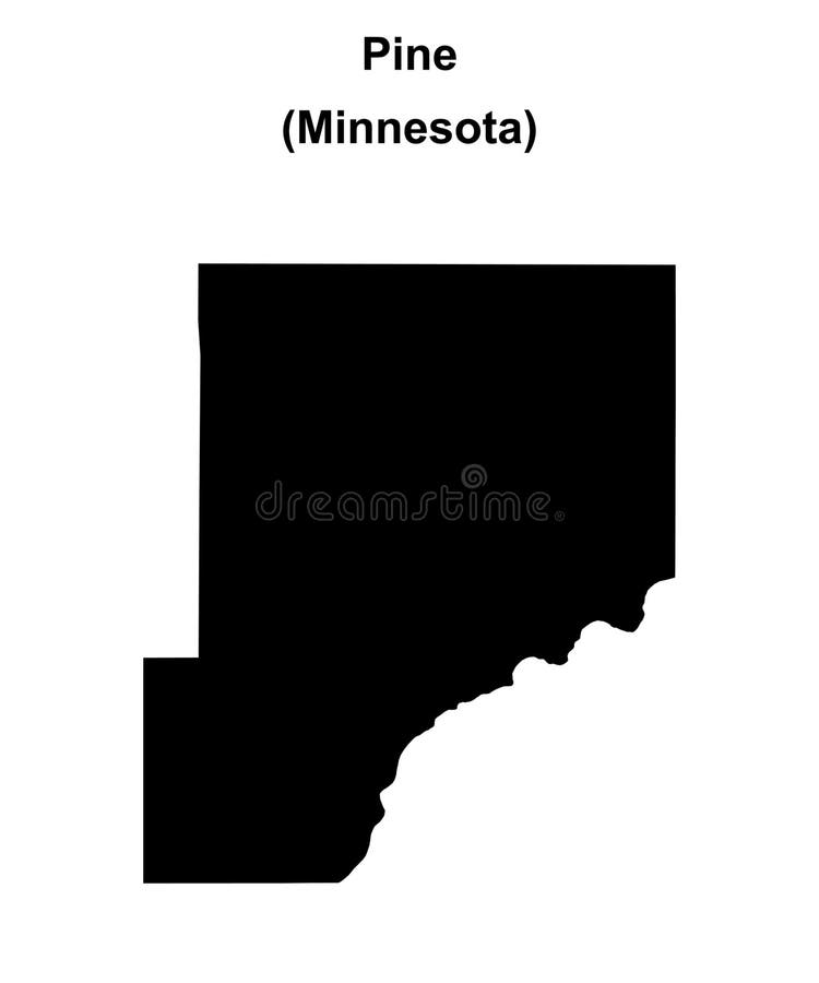 Pine outline map stock vector. Illustration of boundaries - 361611828