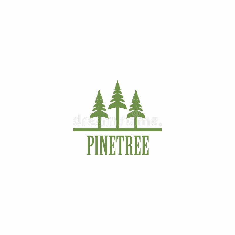 Pine evergreen logo design stock vector. Illustration of stamp - 273420542