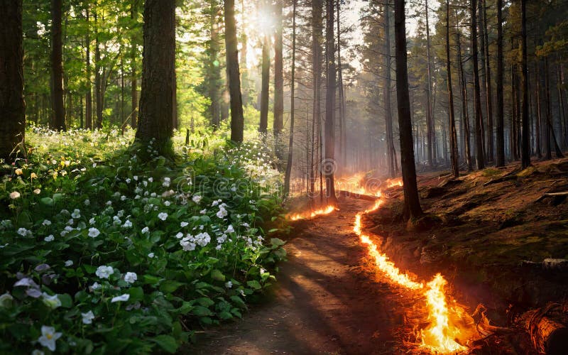 Pine Forest before and after the Fire. Ecology, Environment ...