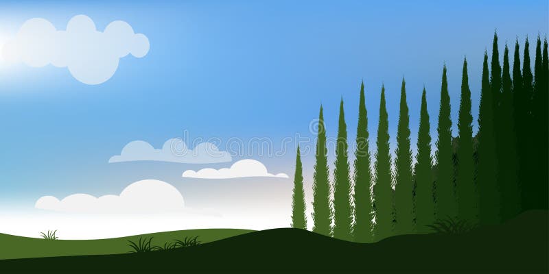 Hillside Scene Vector Stock Illustrations – 430 Hillside Scene Vector ...