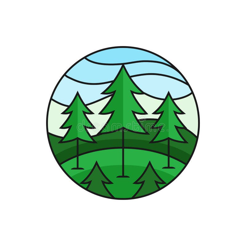 Forest frame circle stock illustration. Illustration of photo - 21602697