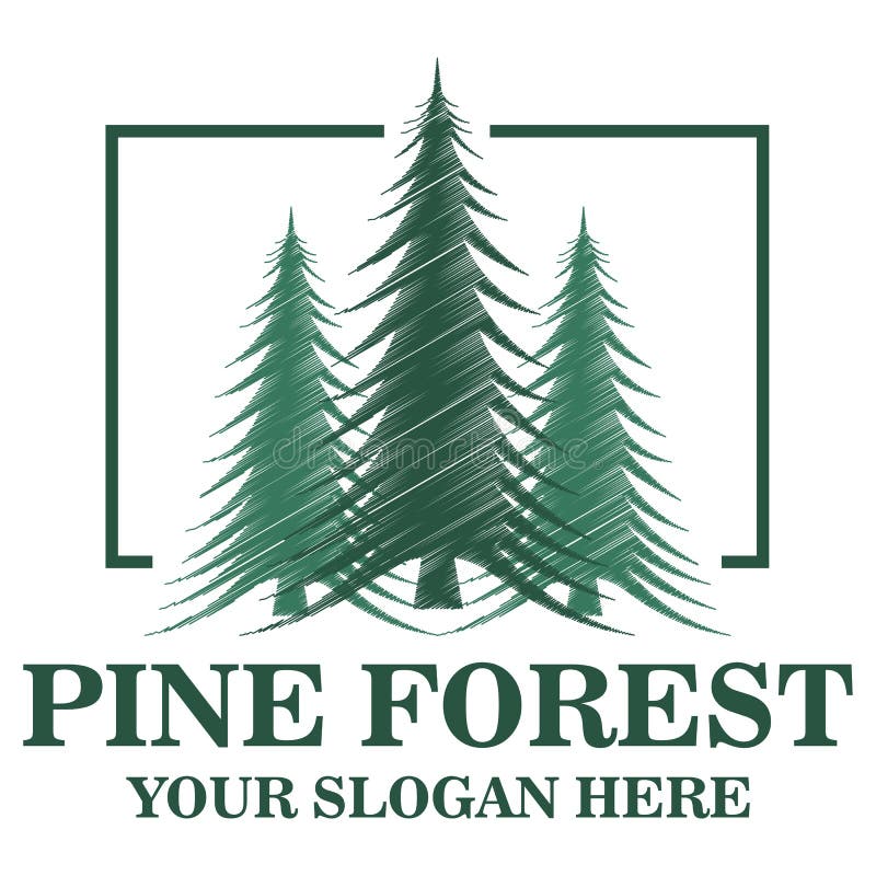 Forest Logo Design Template, Beautiful Nature Landscape with ...