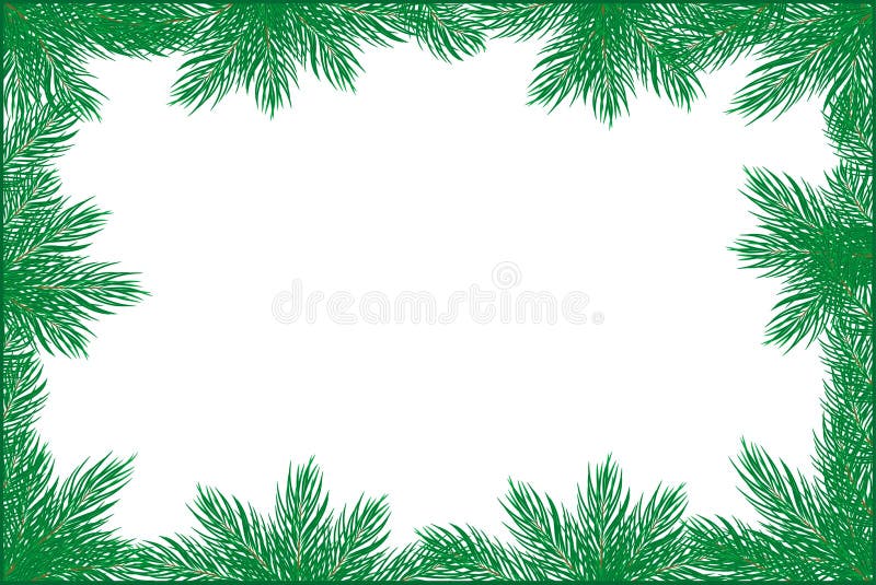 Pine frame stock vector. Illustration of festivity, christmas - 11922152