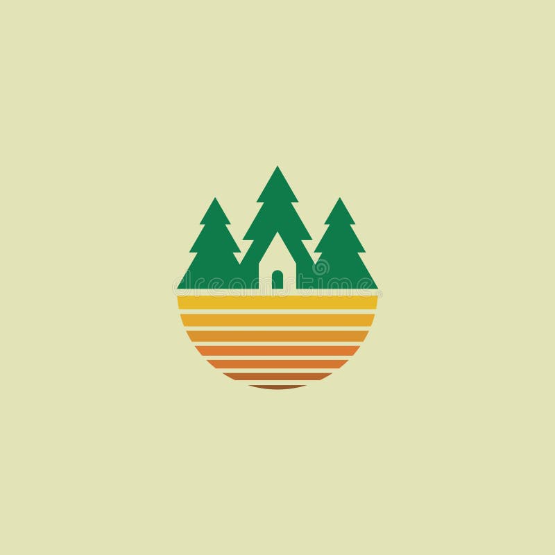 Pine Home Logo Template. Pine Vector Illustration Stock Illustration ...
