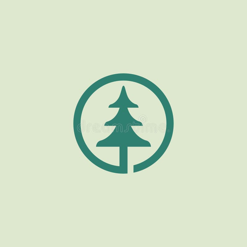 Pine Icon Vector. Pine Logo Simple Design Stock Vector - Illustration ...