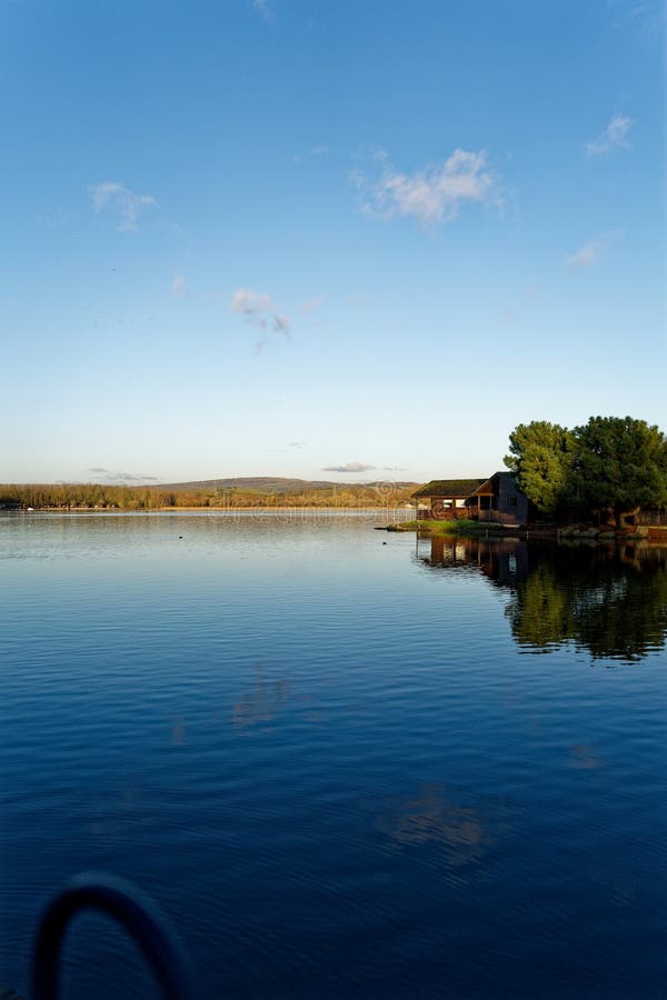 Pine Lake at Carnforth, Lancashire, UK Stock Photo - Image of cloud ...