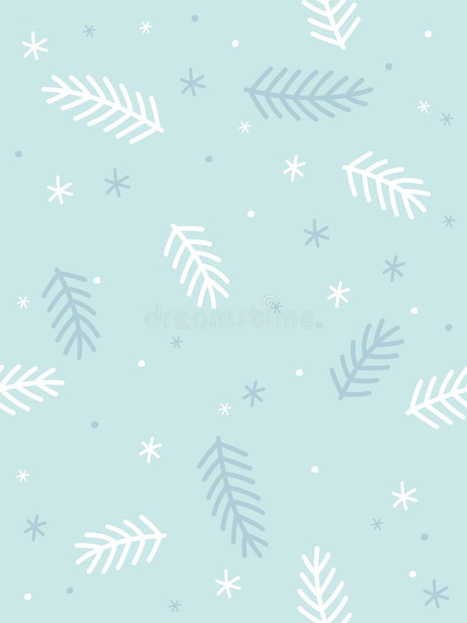 Pine Leaves Seamless Pattern Using for Winter or Christmas Card Stock ...