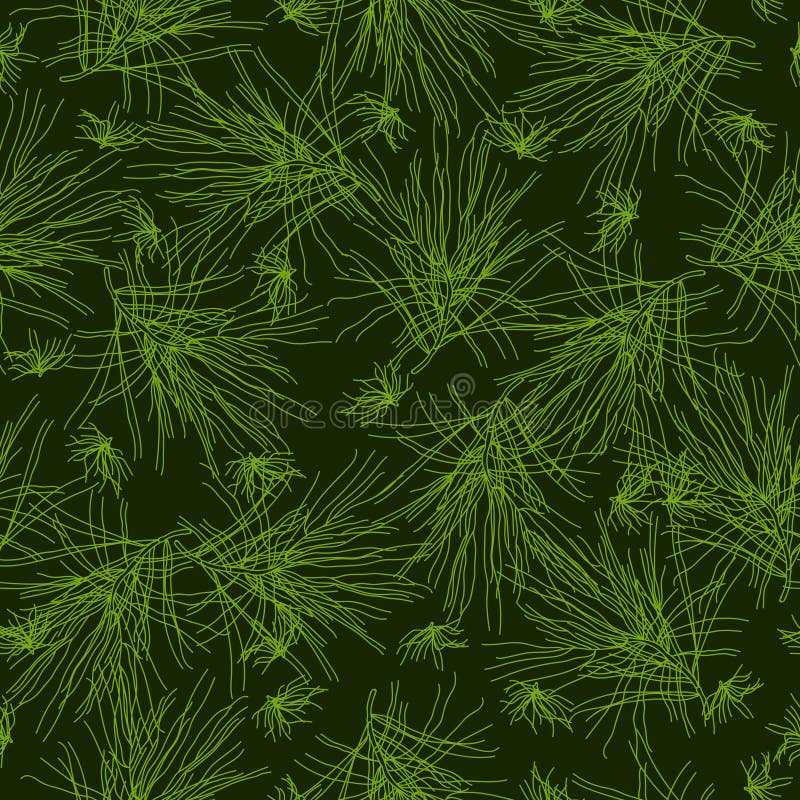 Pine Needles Seamless Pattern Stock Vector - Illustration of needles ...