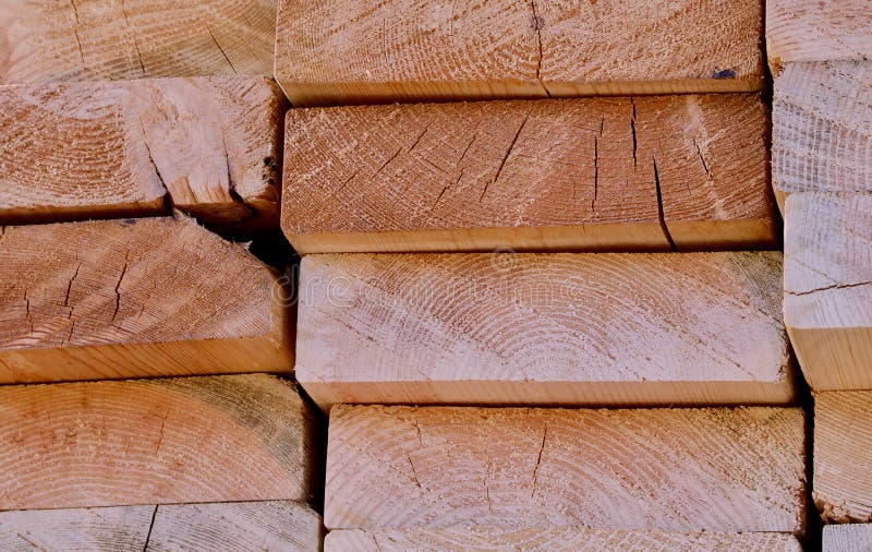 Stacked Pine Planks Side View Stock Photo - Image of hardwood, pattern ...