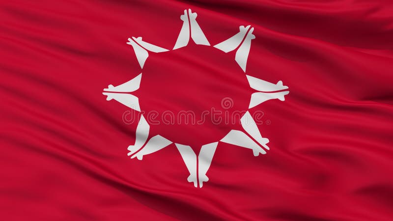 Pine Ridge Indian Flag Closeup View Stock Illustration - Illustration ...