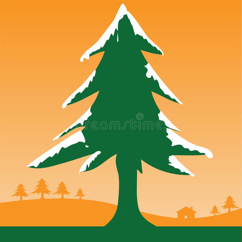 Winter Snow Trees Logos stock illustration. Illustration of logo - 3528944