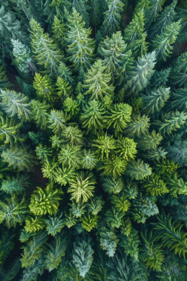 Pine tree from above stock image. Image of generated - 375721621