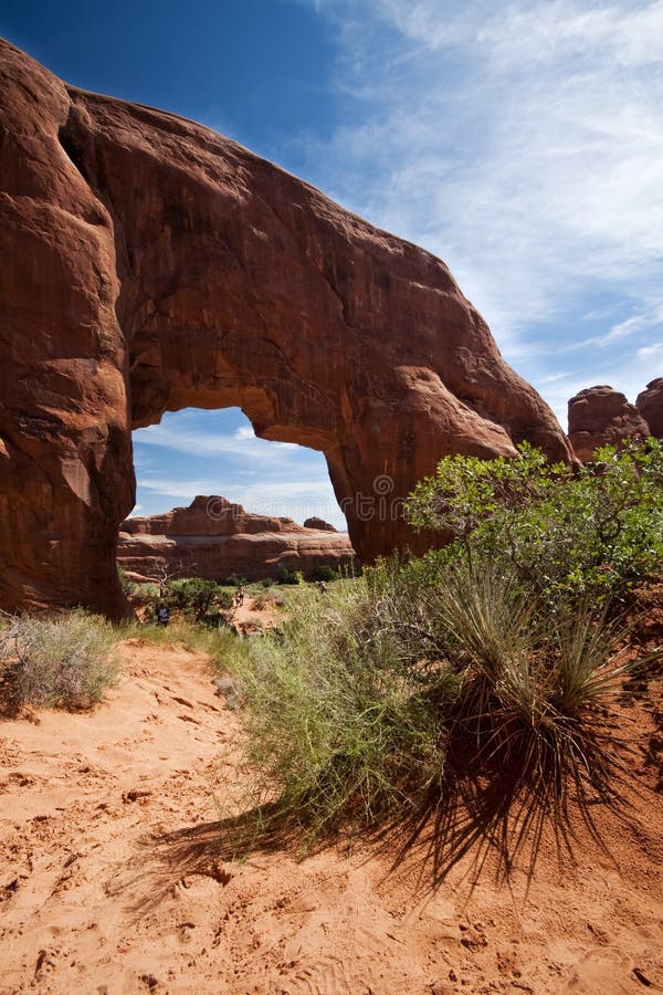 Pine Tree Arch Arches National Park Moab Utah Stock Image - Image of ...