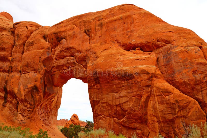 Pine Tree Arch in Arches National Park, Utah, Stock Image - Image of ...