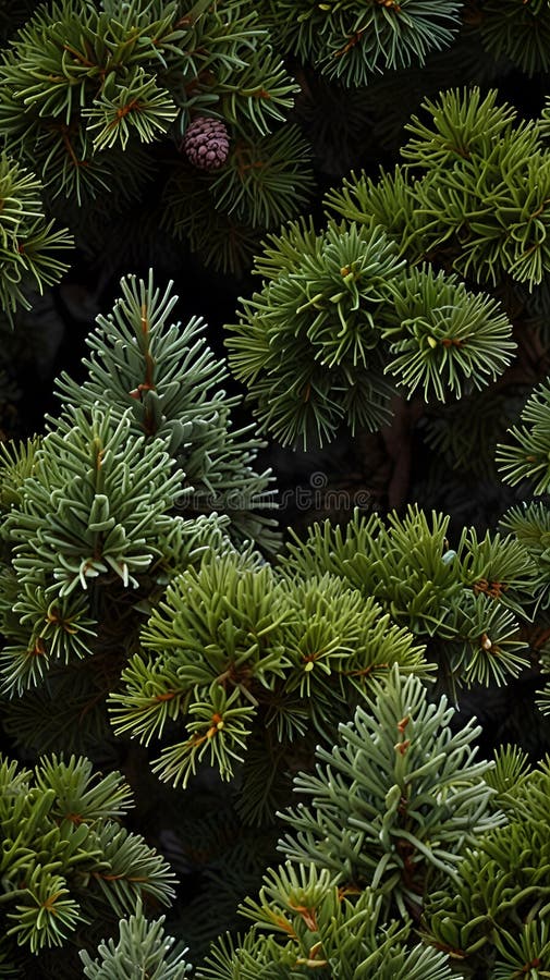 Green Pine Tree Greenery Branches Stock Illustration - Illustration of ...