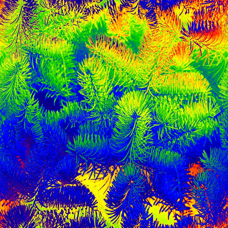 Pine Tree in Colors, Christmas Background Stock Image - Image of ...