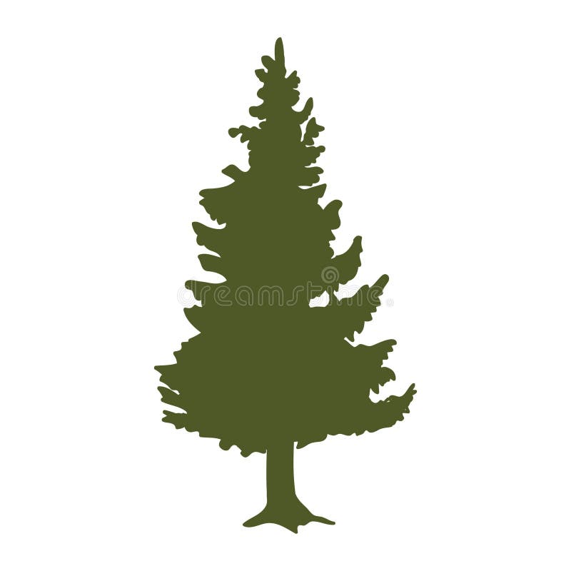 Pine tree stock vector. Illustration of card, design - 195889584