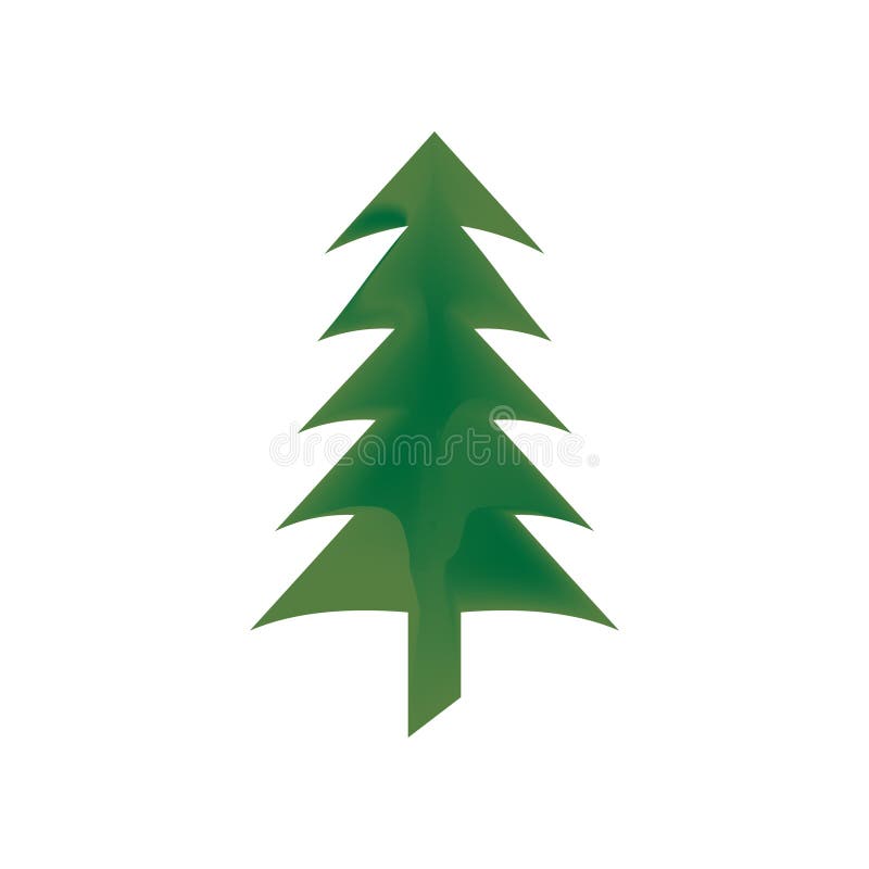 Pine Tree Icon Design Template Vector Isolated Stock Vector ...