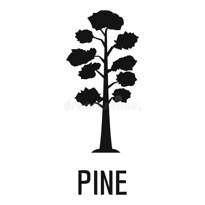 Pine Tree Icon, Simple Black Style Stock Illustration - Illustration of ...