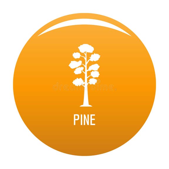 Pine Tree Icon Vector Orange Stock Vector - Illustration of element ...