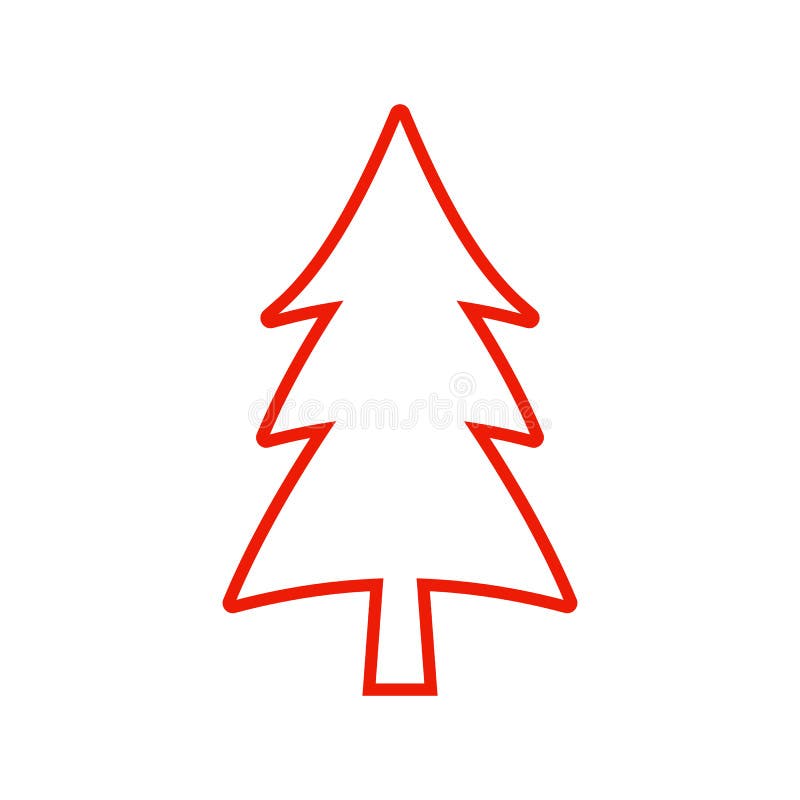 Pine Tree Illustration Vector Flat Design Template Stock Vector ...