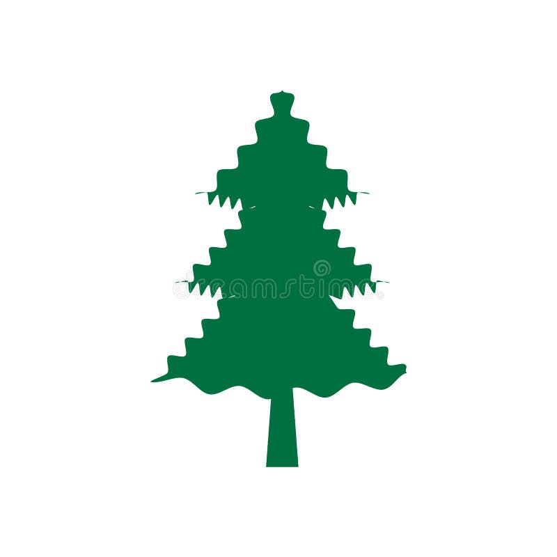 Pine Tree Illustration Vector Flat Design Template Stock Vector ...