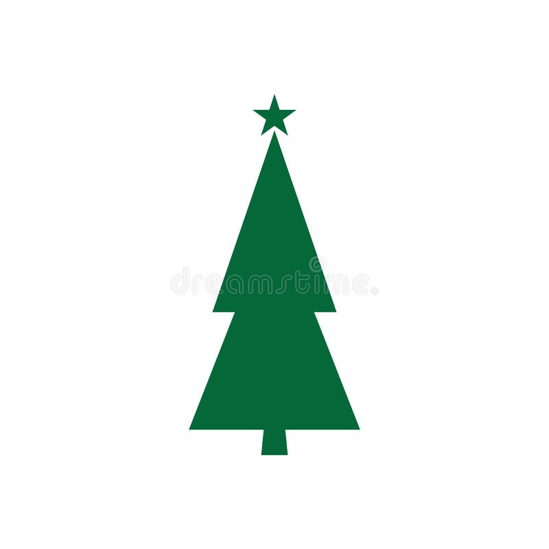 Pine Tree Illustration Vector Flat Design Template Stock Vector ...