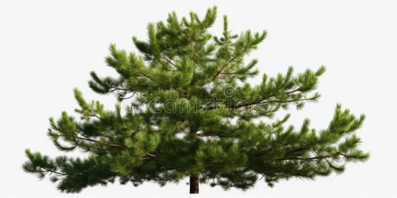 A Pine Tree without Leaves Against a Plain White Background. Suitable ...