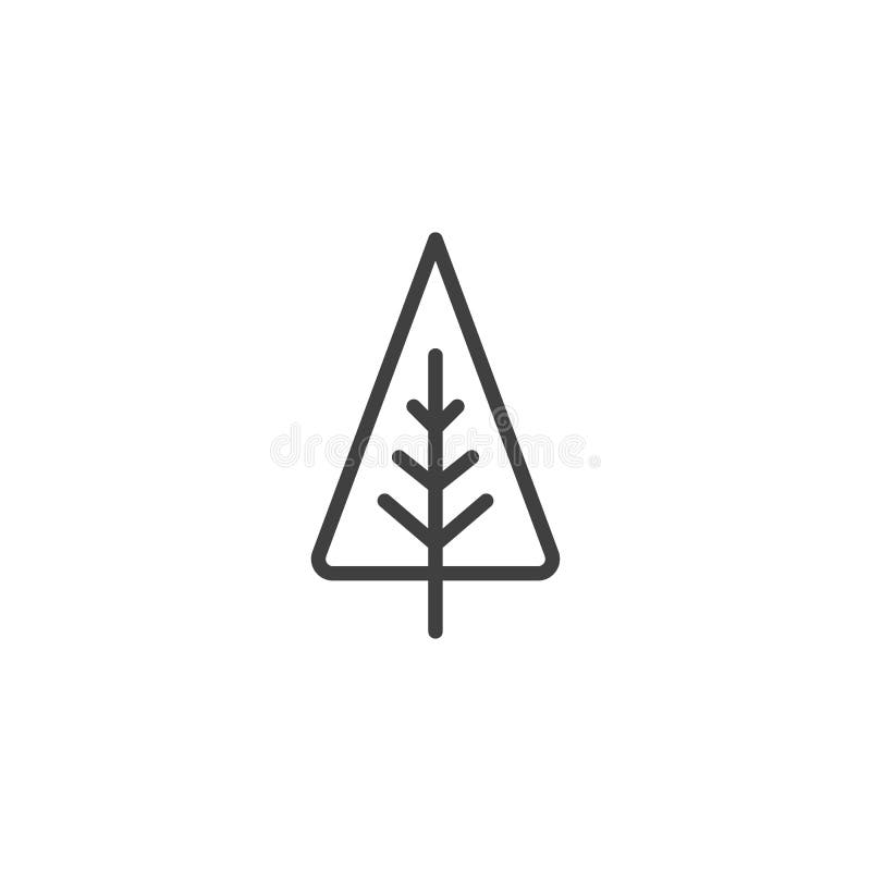 Pine Tree and Bench Vector Icon Stock Vector - Illustration of ...