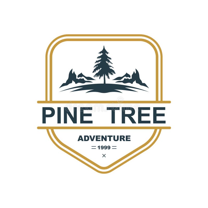 Pine Tree Logo Design Inspiration Stock Vector - Illustration of ...