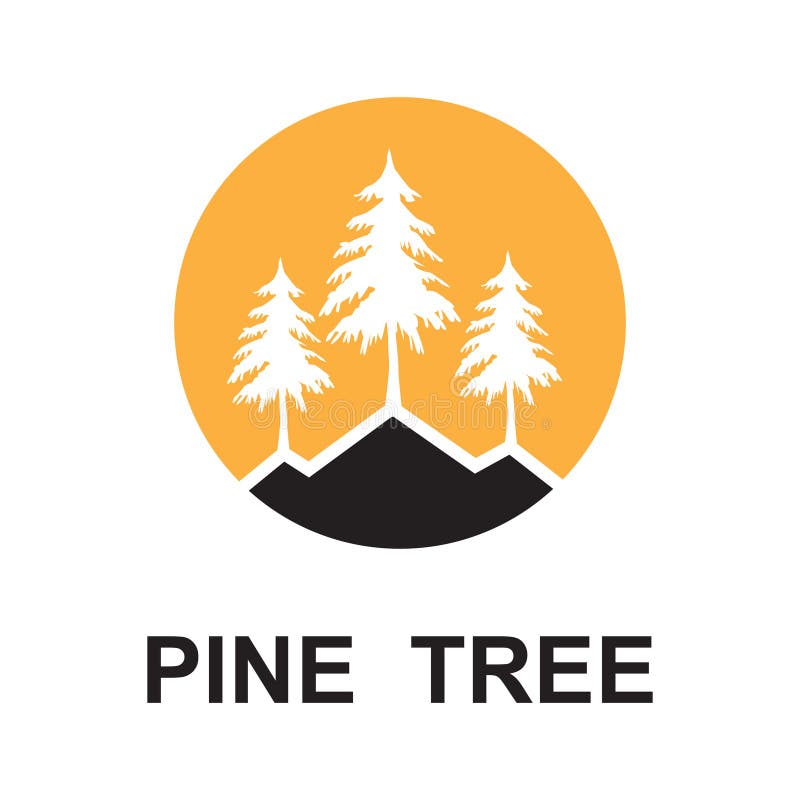 Pine Tree Logo Design Inspiration Stock Vector - Illustration of green ...