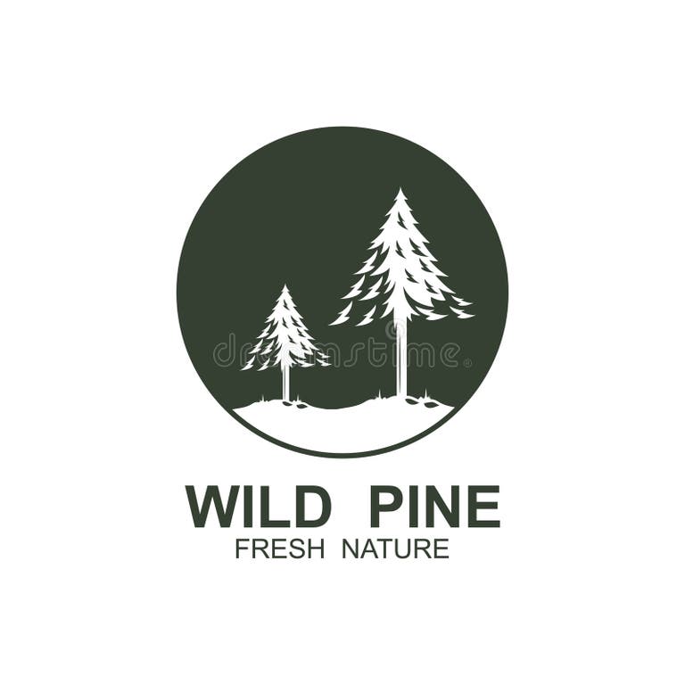 Pine Tree Logo Design Inspiration Stock Vector - Illustration of ...