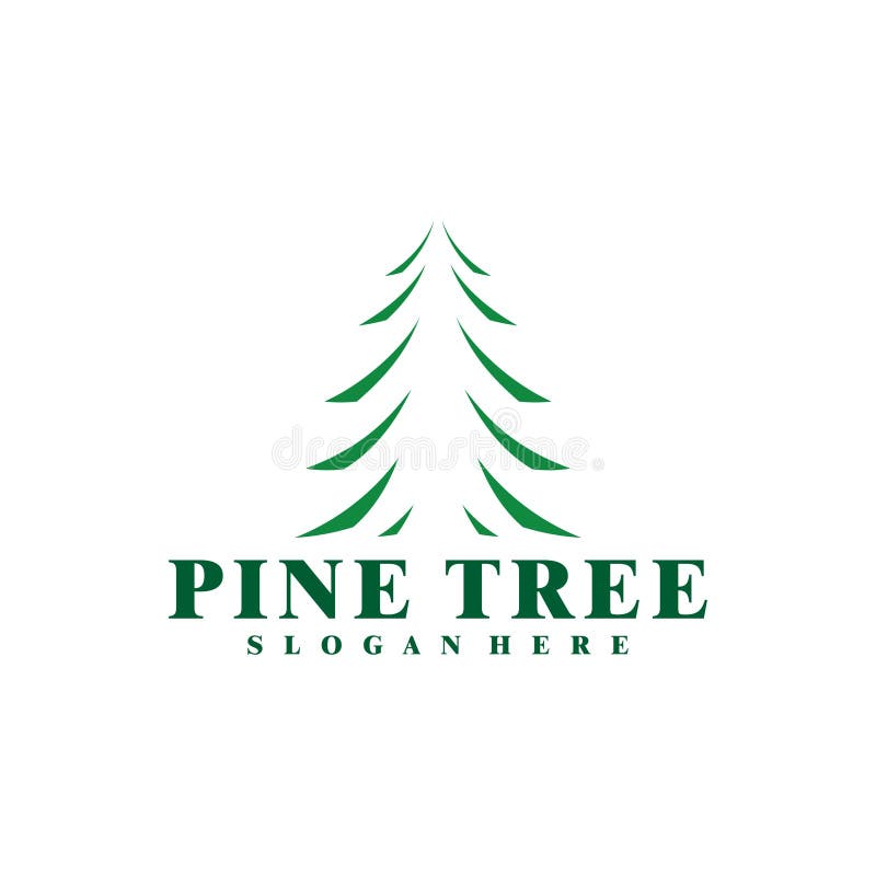 Pine Tree Logo Design Vector. Creative Pine Logo Concepts Template ...