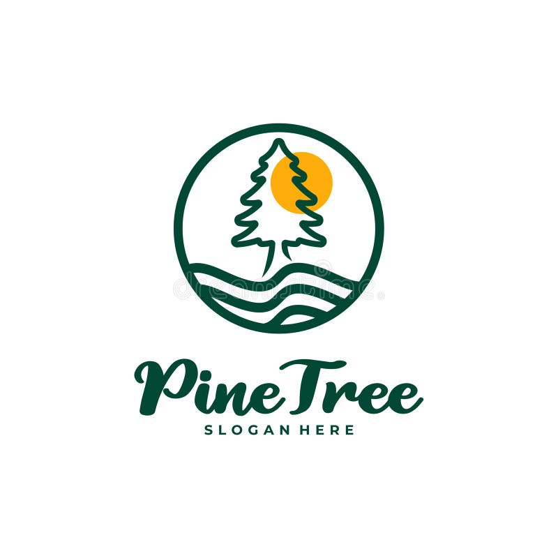 Pine Tree Logo Design Vector. Creative Pine Tree Logo Concepts Template Stock Vector ...