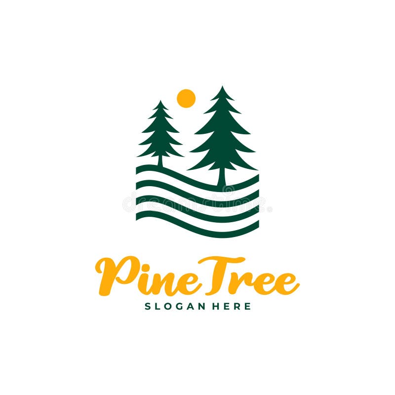 Pine Tree Logo Design Vector. Creative Pine Tree Logo Concepts Template ...