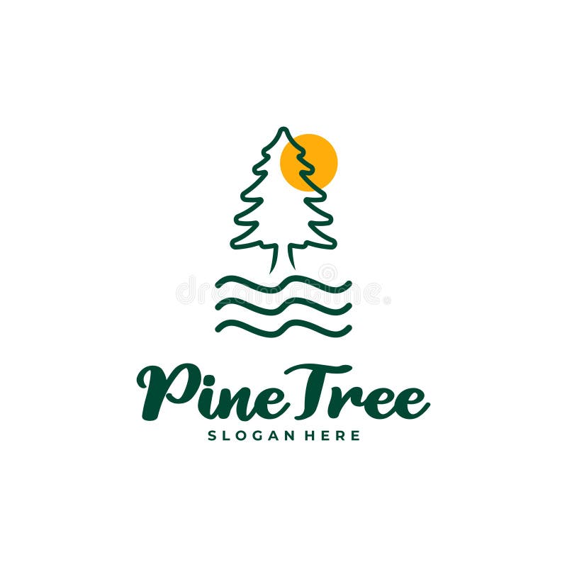 Pine Tree Logo Design Vector. Creative Pine Tree Logo Concepts Template ...