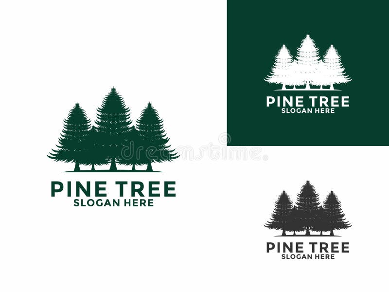 Pine Tree Logo Icon Design Illustration Vector, Evergreen Logo Design ...