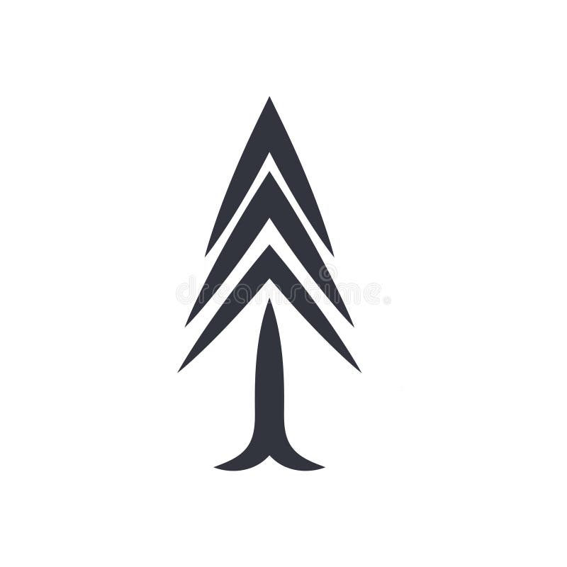 Pine Tree Logo Template Icon Stock Vector - Illustration of forest ...