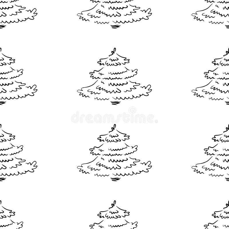 Pine Tree Pattern-14 stock vector. Illustration of card - 169513660
