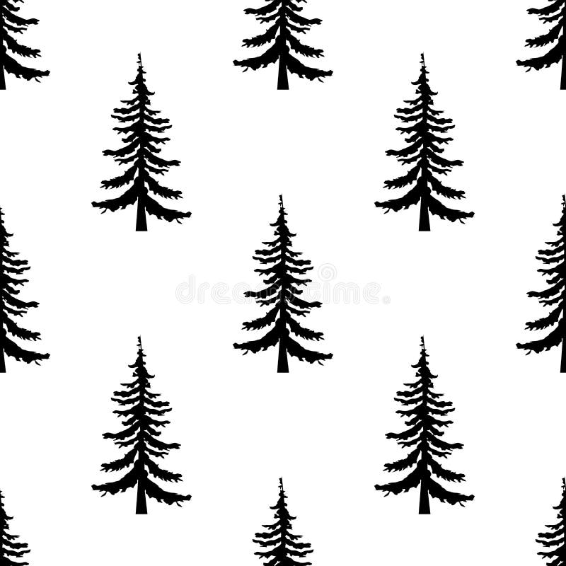 Pine Tree Pattern. Simple Illustration of Pine Tree Pattern for Web ...