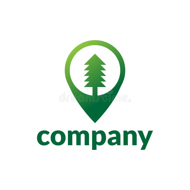 Pine Tree with Pin Logo Design Stock Vector - Illustration of adventure ...