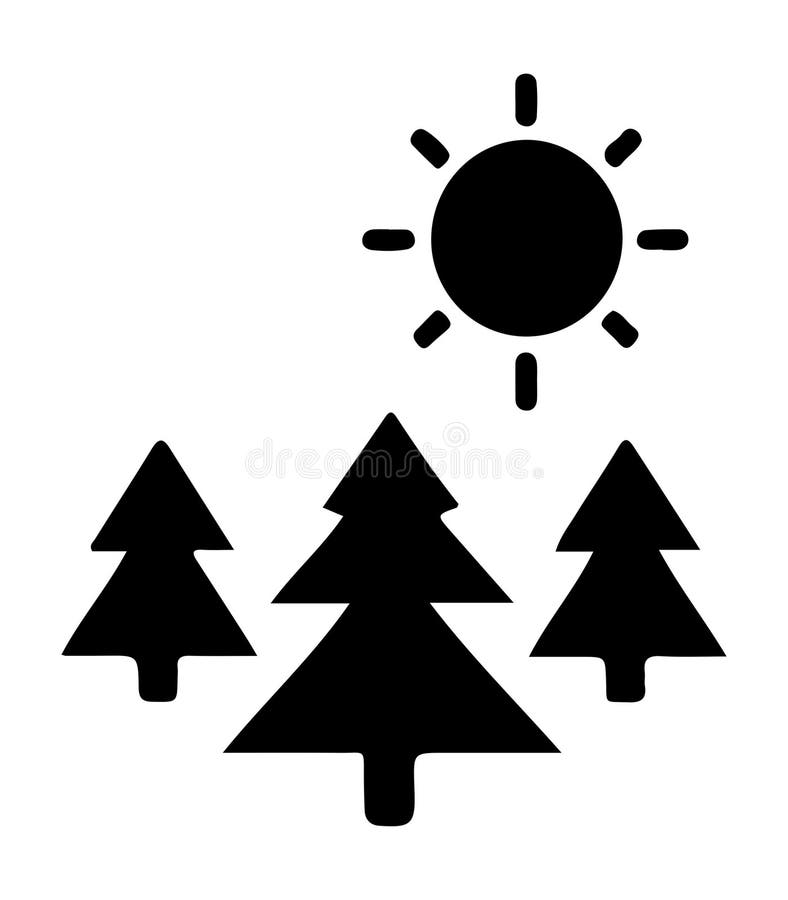 Pine Tree Silhouette Vector, Pine Tree Icon Vector Stock Vector ...
