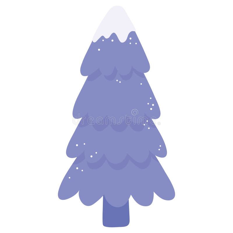 Pine tree snow stock vector. Illustration of pine, forest - 235976106