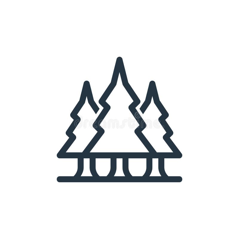 Pine Tree Vector Icon. Pine Tree Editable Stroke. Pine Tree Linear ...