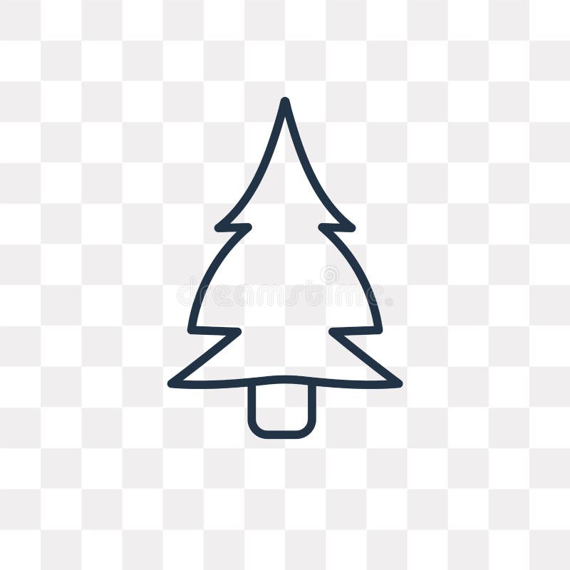 Pine Tree Vector Icon Isolated on Transparent Background, Pine T Stock ...