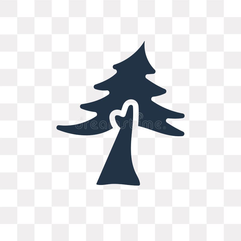 Pine Tree Vector Icon Isolated on Transparent Background, Pine T Stock ...