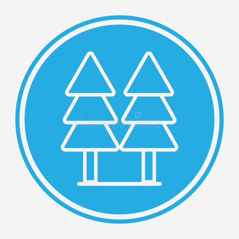 Pine Tree Black Icon Concept. Pine Tree Vector Sign, Symbol ...